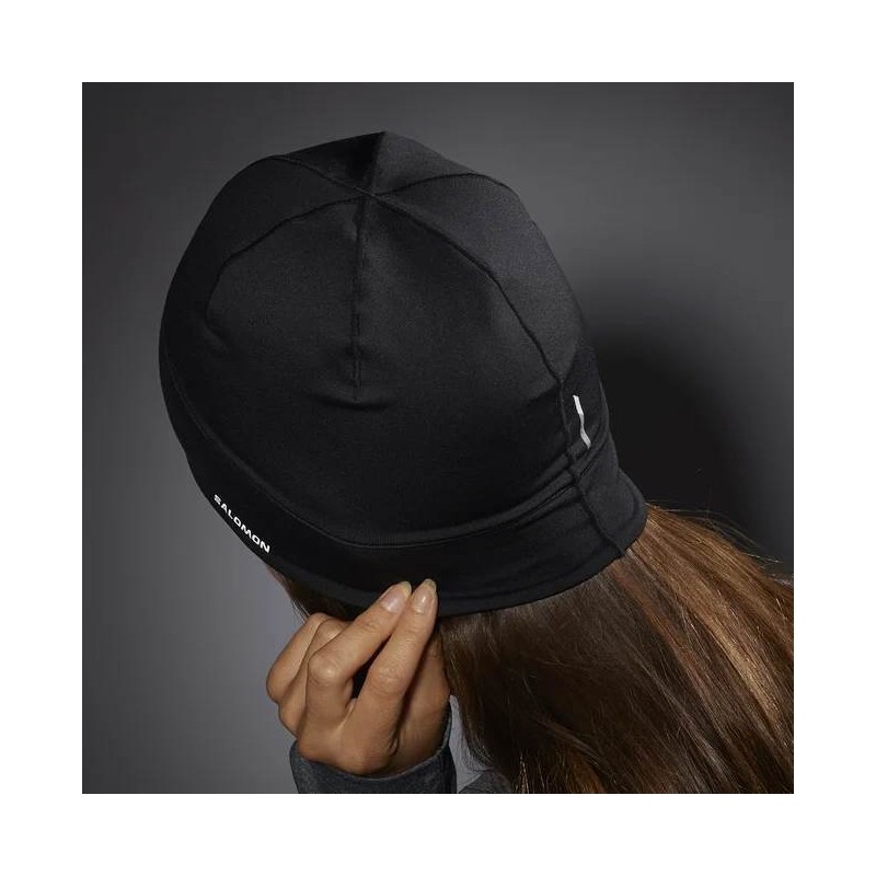 Bonnet SALOMON Active Beanie deep black / reflective silver